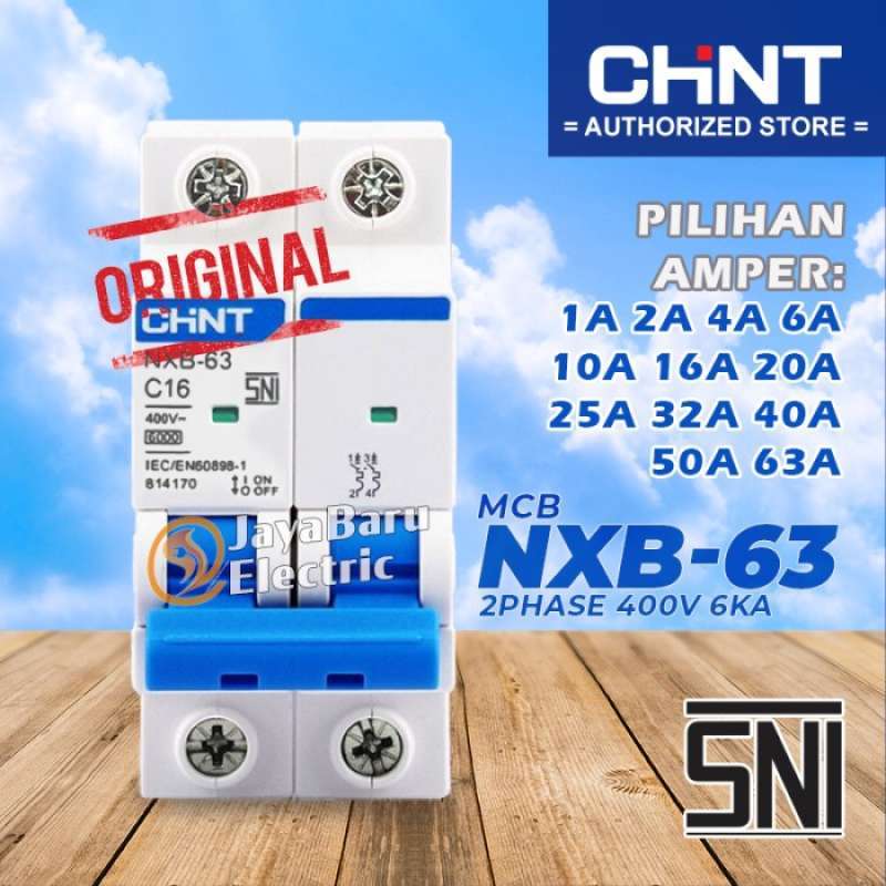 Promo Mcb Chint Nxb-63 Nxb63 2p 1a 2a 4a 6a 10a 16a 20a 25a 32a 40a 50a 63a - 6a Diskon 50% Di ...