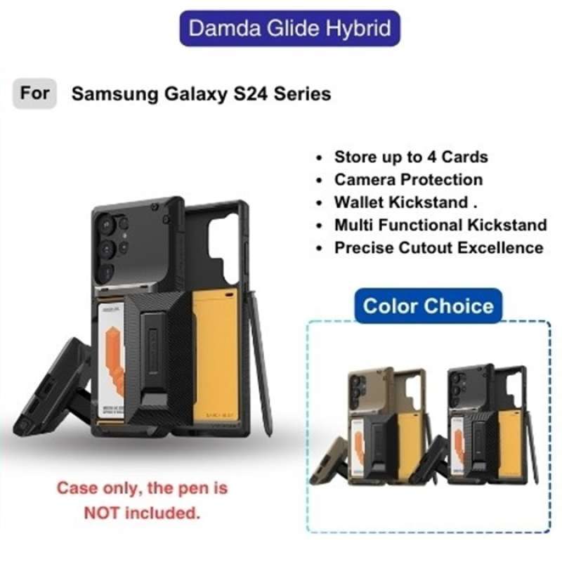 Promo Case Samsung Galaxy S24 Ultra Plus Vrs Design Damda Glide Hybrid - S24 Ultra Khaki Groove ...