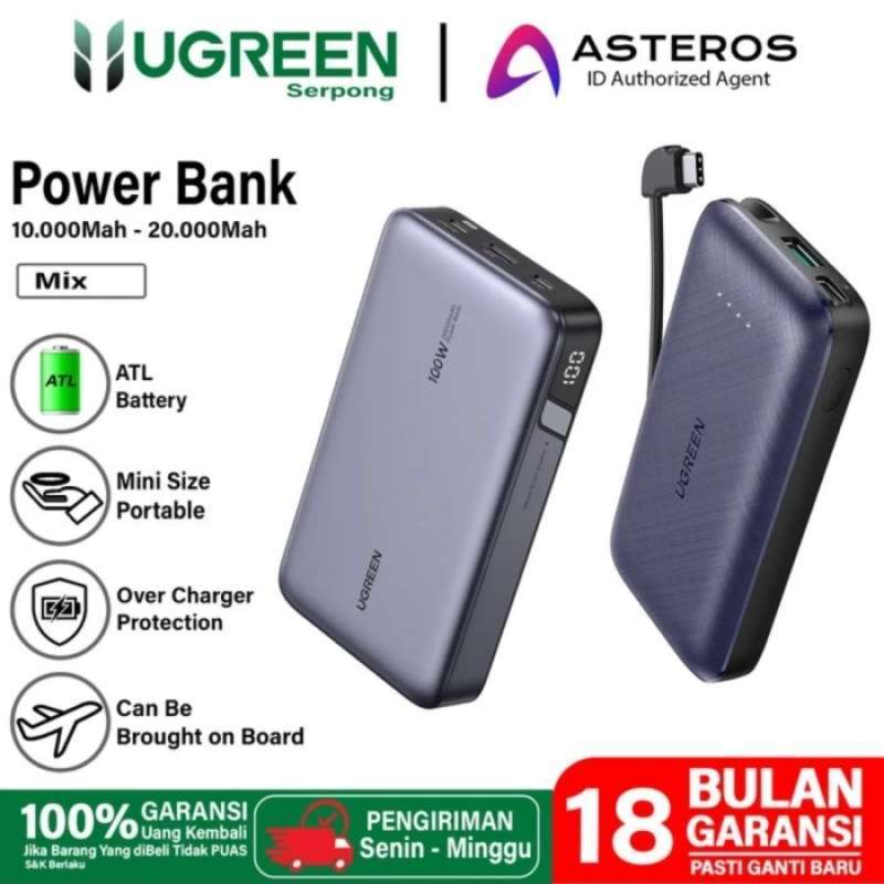 Promo Ugreen Mini Powerbank 10000 Mah Real Capacity Led Display - 20542 ...