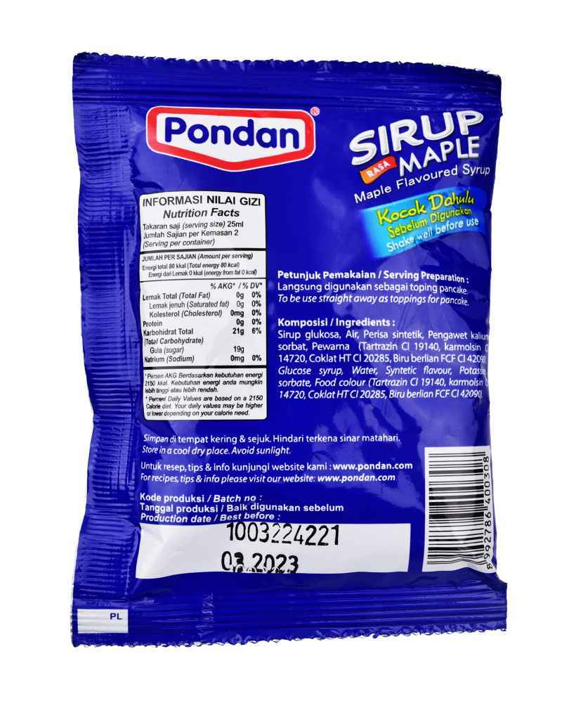 Jual Pondan Sirup Maple Sachet 40 Ml Di Seller Supermart Solution ...