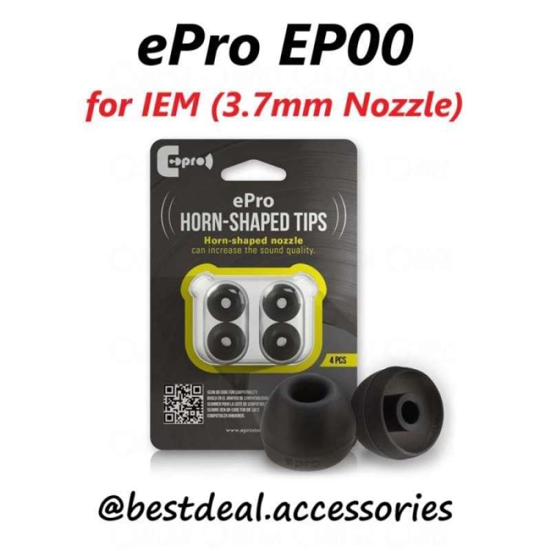 Promo Epro Ep00 Horn-shaped Silicone Tips Eartips For Iem (3.7mm Nozzle ...