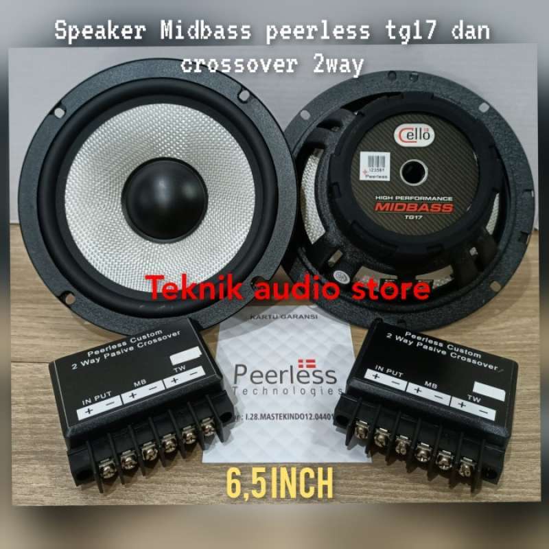 Promo Speaker Midbass 6.5inch Peerless Tg17 Plus Crossover Custom 2way ...