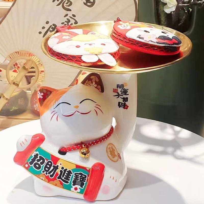 Promo Kucing Hoki/kucing Keramik/lucky Cat/manekineko/pajangan Keramik ...
