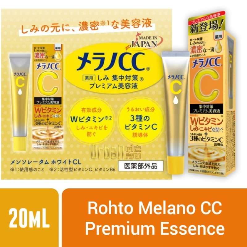 Promo Rohto Melano Cc Vitamin C Brightening Premium Essence 20ml Diskon ...
