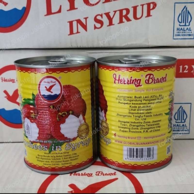 Jual Lychee Fruit In Syrup Can / Leci Buah Kaleng Merk Herring 1 Dus ...