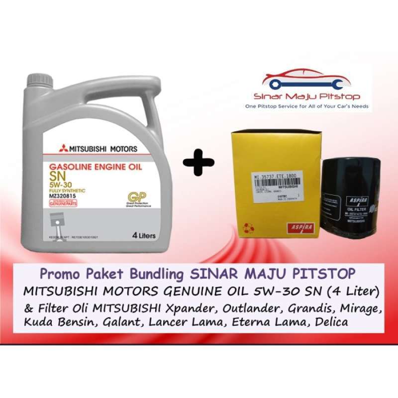 Promo Paket Oli Mobil Genuine Oil 5w-30 & Filter Mirage & Grandis ...