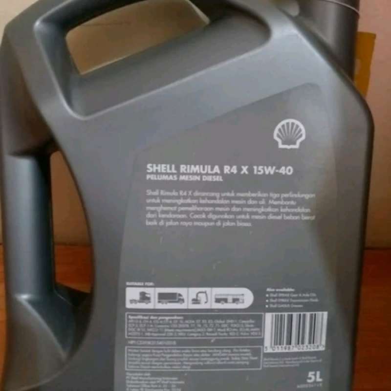 Promo Shell Rimula R4x 15w-40 Kemasan Galon Isi 5 Liter Diskon 19% Di ...