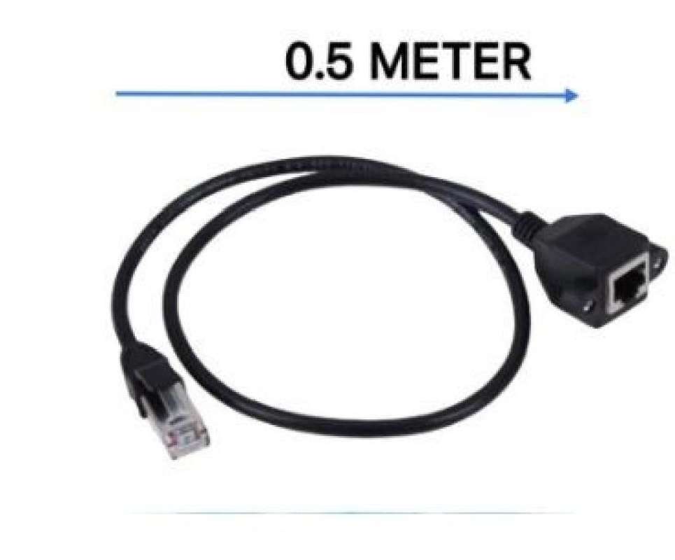 Jual Rj45 Male To Female Cable Adapter Panel Chasis Sasis Utp Lan Cat 5e - - 0.3m Di Seller It ...