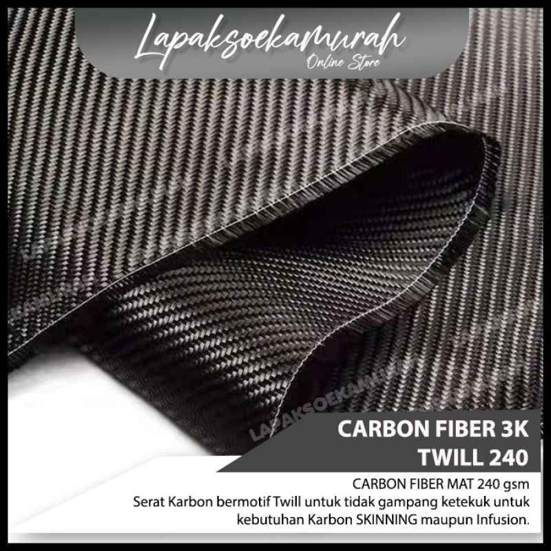 Promo Carbon Fiber Lembaran Kevlar Mat 3k 240 Twill 240 Diskon 23% Di ...