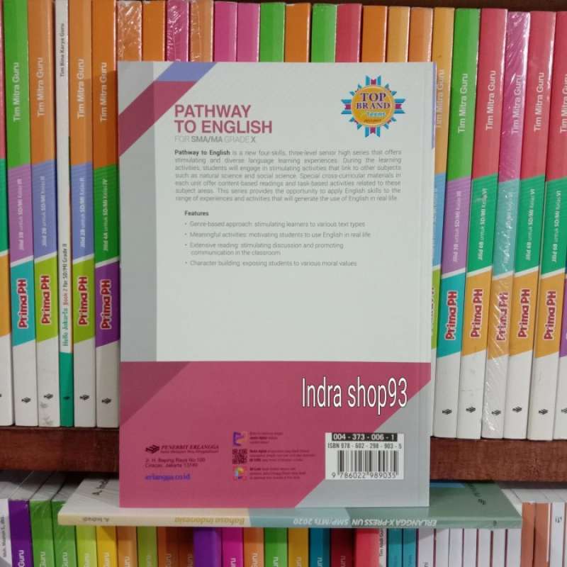 Promo Buku Pathway To English Kelas 1/x Sma Kurikulum 2013 Erlangga Wajib Diskon 33% Di Seller ...