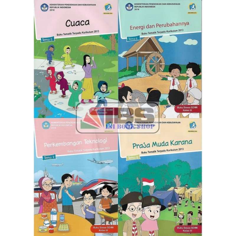Promo Paket 8 Buku Siswa - Kelas 3 Sd/mi Tema 12345678 - Revisi 2018 ...