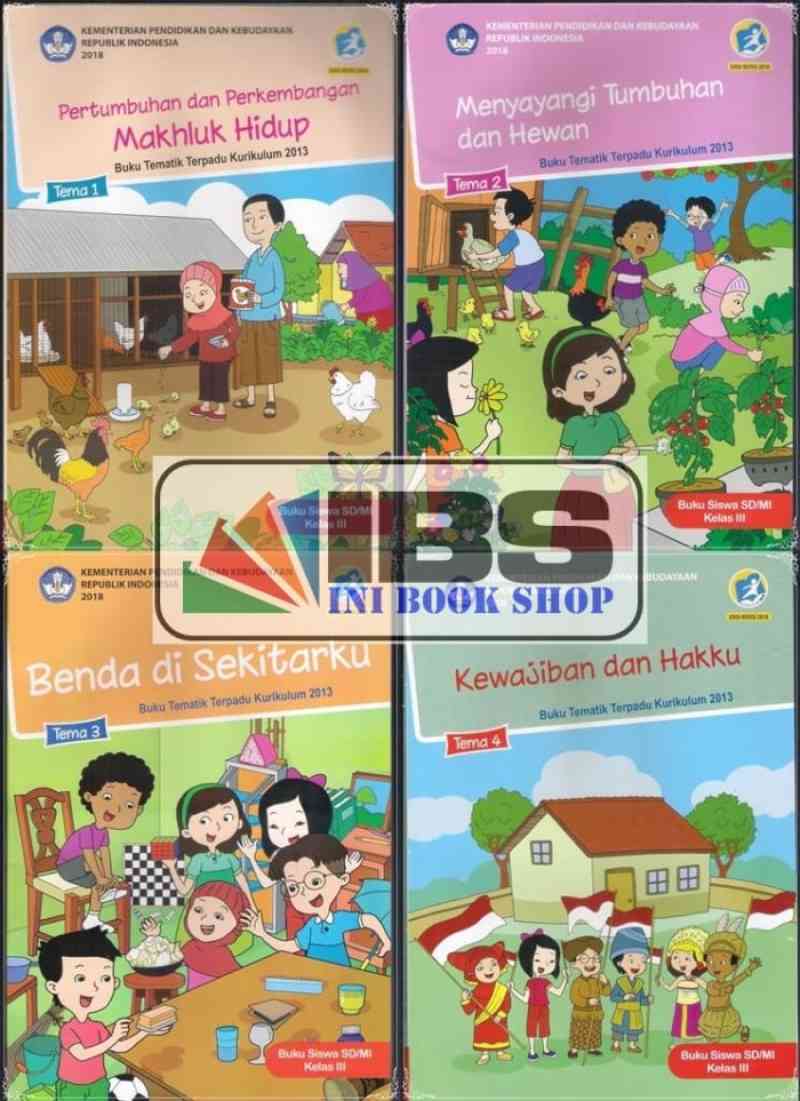 Promo Paket 8 Buku Siswa - Kelas 3 Sd/mi Tema 12345678 - Revisi 2018 ...