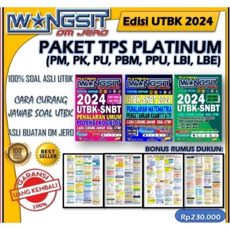 Promo Buku Wangsit Platinum Kitab Tps Bingg 2023||original T'update ...