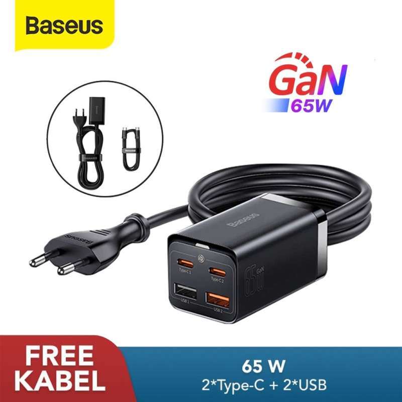 Promo Baseus Kepala Charger Gan3 Pro 65w Fast Charger 4in1 Adaptor Usb ... Promo Baseus Kepala Charger Gan3 Pro 65w Fast Charger 4in1 Adaptor Usb ...