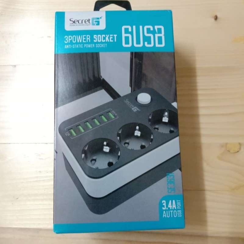 Promo 100% Produk Ori Stop Kontak Colokan Listrik 3 Port 6 Usb Port ...