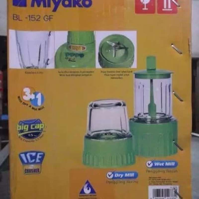 Promo Miyako Blender Bl-152gf. (3in1).gelas Kaca Baru Bergaransi Diskon ...