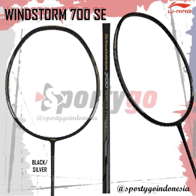 Promo Promo - Raket Badminton Lining Windstorm 700 Se Original / Li Ning Ws 700 - Black Silver ...
