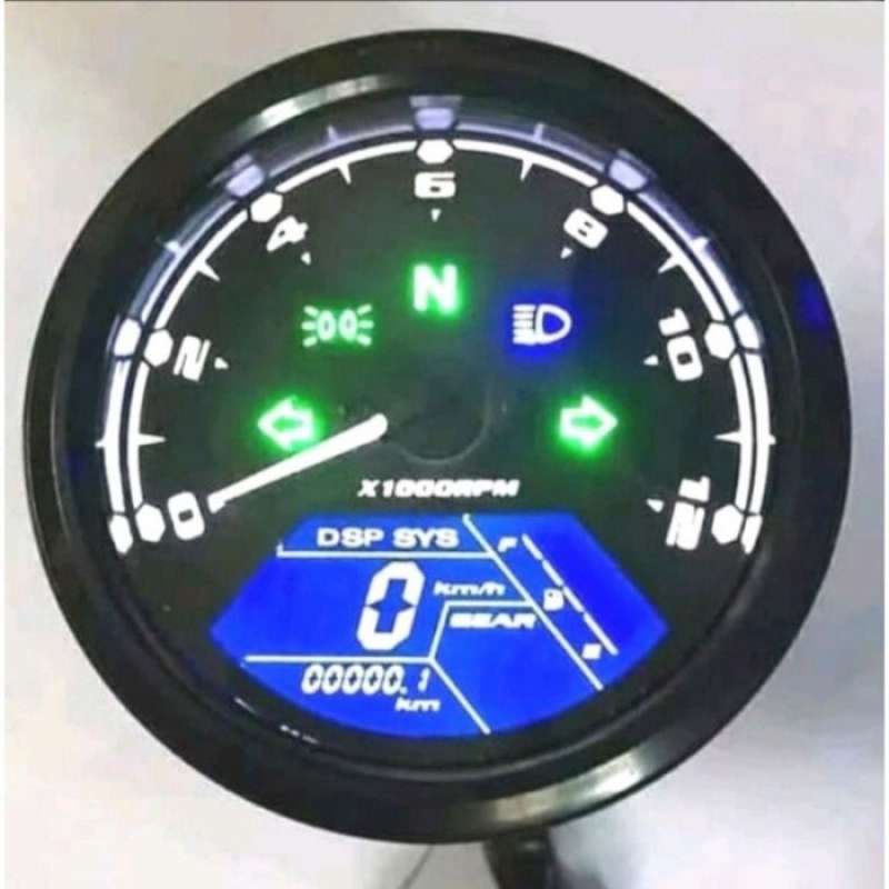 Promo Speedometer Babon Motor Spido Meter Bulat Custom Led Digital ...