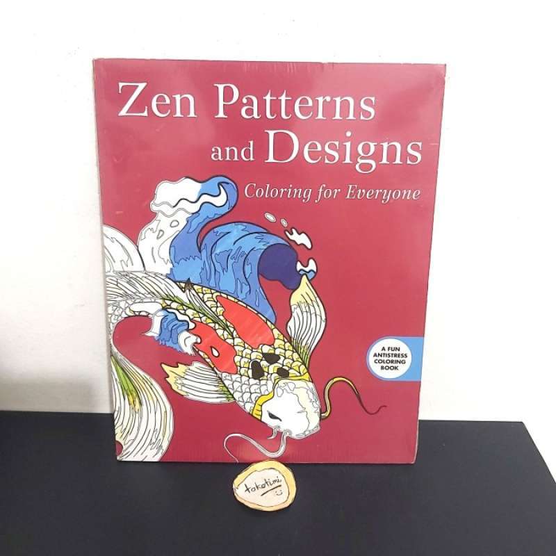 Promo Segel Buku Import Zen Patterns And Designs (red) Coloring Book ...