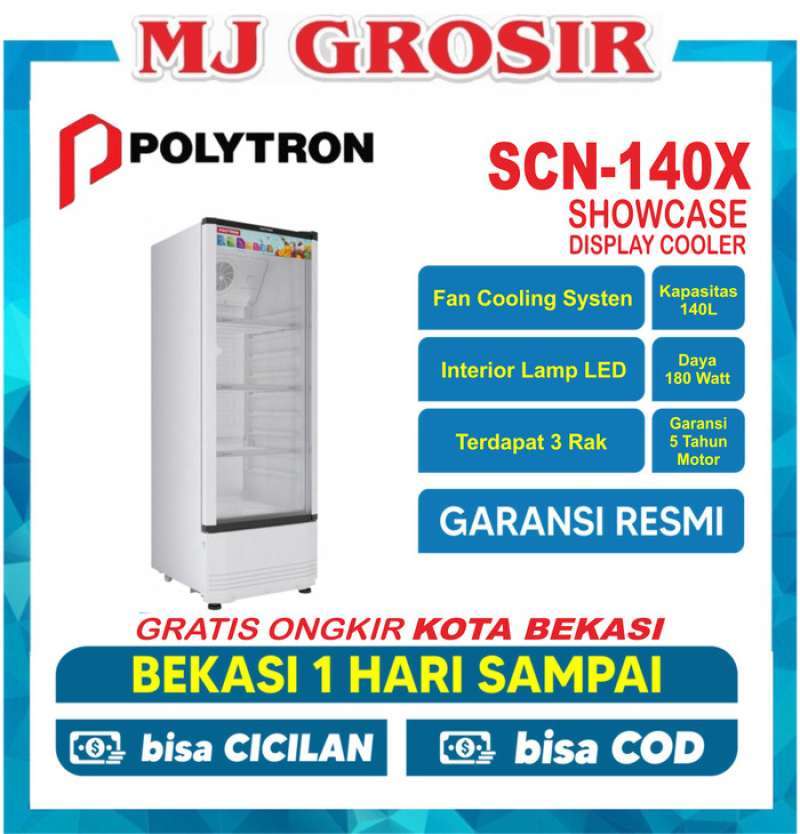 Promo Showcase Polytron Scn 140 L 3 Rak Display Cooler Kulkas Low Watt ...