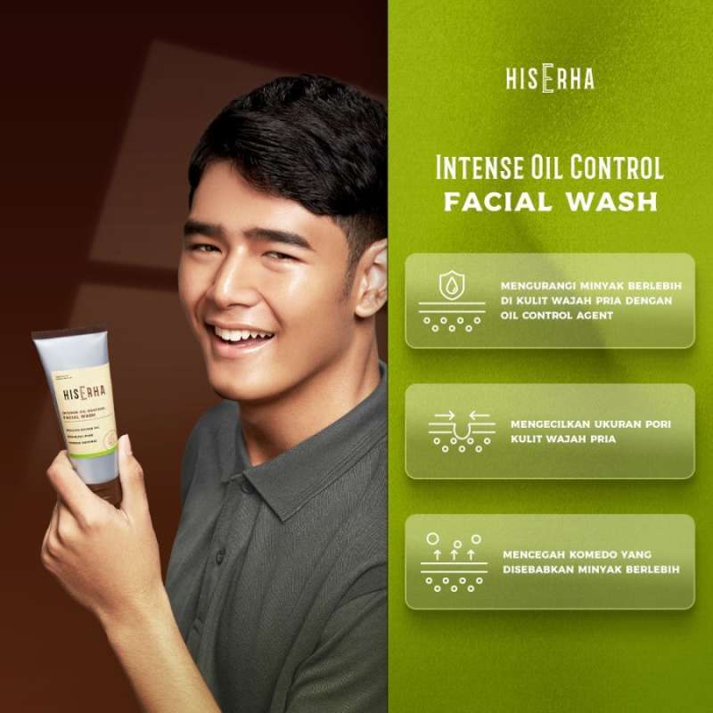 Jual Hiserha / His Erha Oil Control Facial Wash / Sabun Wajah Berminyak - - Skeleton Comb Di ...
