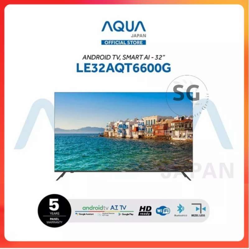 Jual Aqua Tv Android 32 Inch 32aqt6600g Full Screen Smart Digital Android Garansi Resmi Di ...