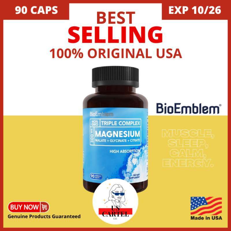 Promo Bioemblem Triple Magnesium Complex Glycinate, Malate, & Citrate ...