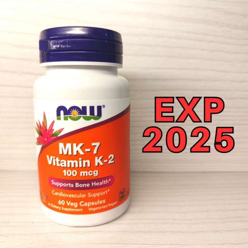 Promo Now Foods Mk-7 Vitamin K-2 100 Mcg Isi 60 Veg Caps Mk7 K2 Diskon ...