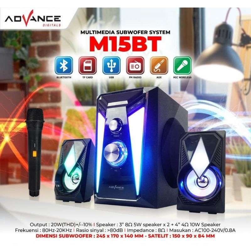Jual Advance Speaker Aktif M10 Bt Bluetooth Subwoofer Bass Xtra Power ...