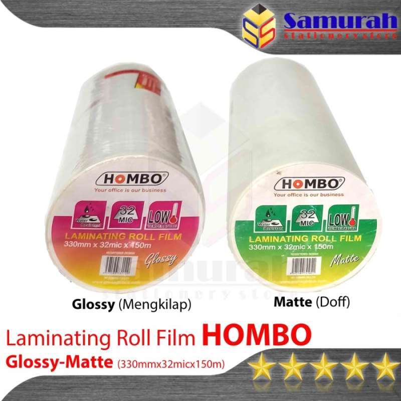 Jual Laminating Roll Hombo Matte - Glossy Lebar 330 Mm / A3 Laminasi ...