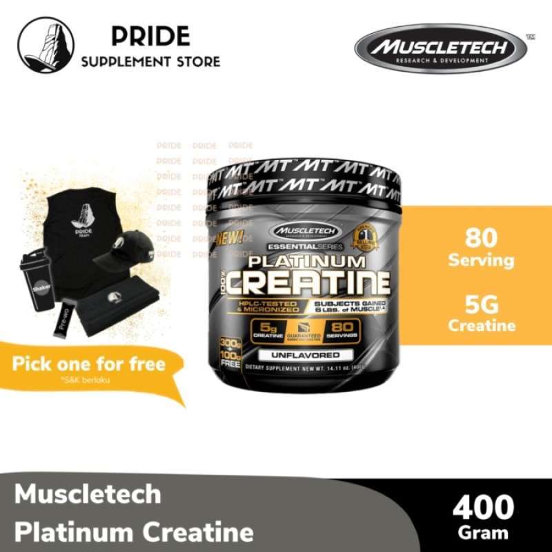 Promo Muscletech Platinum Creatine Monohydrate 80 Servings 400g Diskon ...