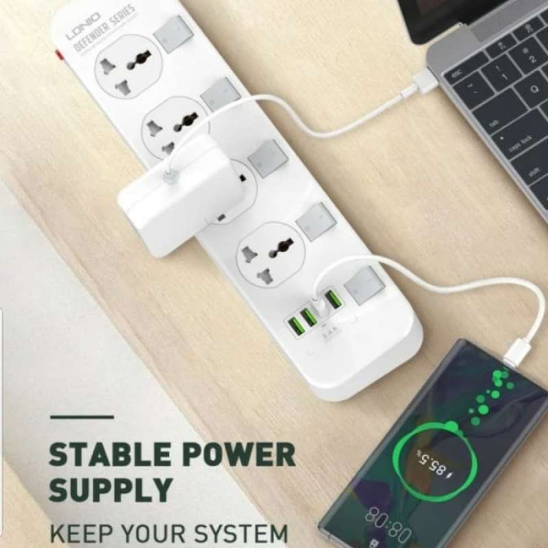 Promo Ldnio Sc4408 Universal Power Socket 4 Usb Port Baru Diskon 34% Di ...