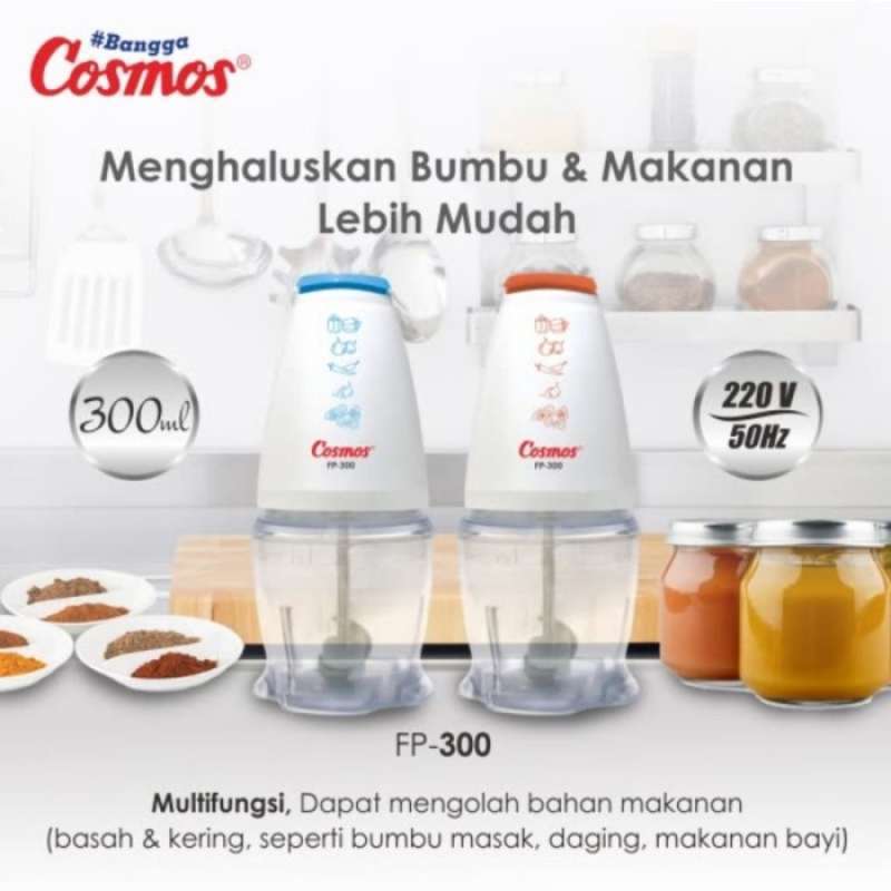 Promo Cosmos Food Processor Chopper Blender Mini Fp300 300ml Diskon 33% ...