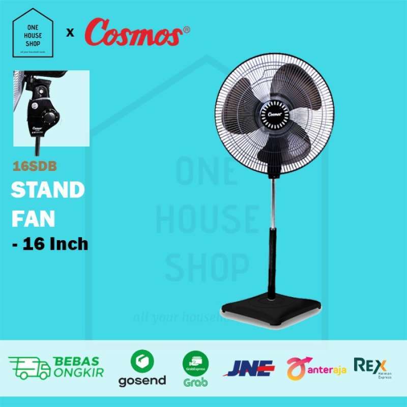 Promo Kipas Angin Berdiri Stand Fan 16 Inch Cosmos 16sdb Hitam Diskon ...