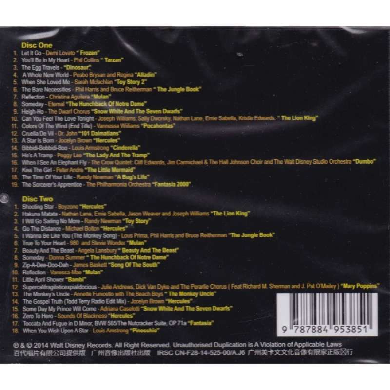 Promo Cd Disney's Greatest Hits (2 Cd) - Various Artist Diskon 23% Di ...