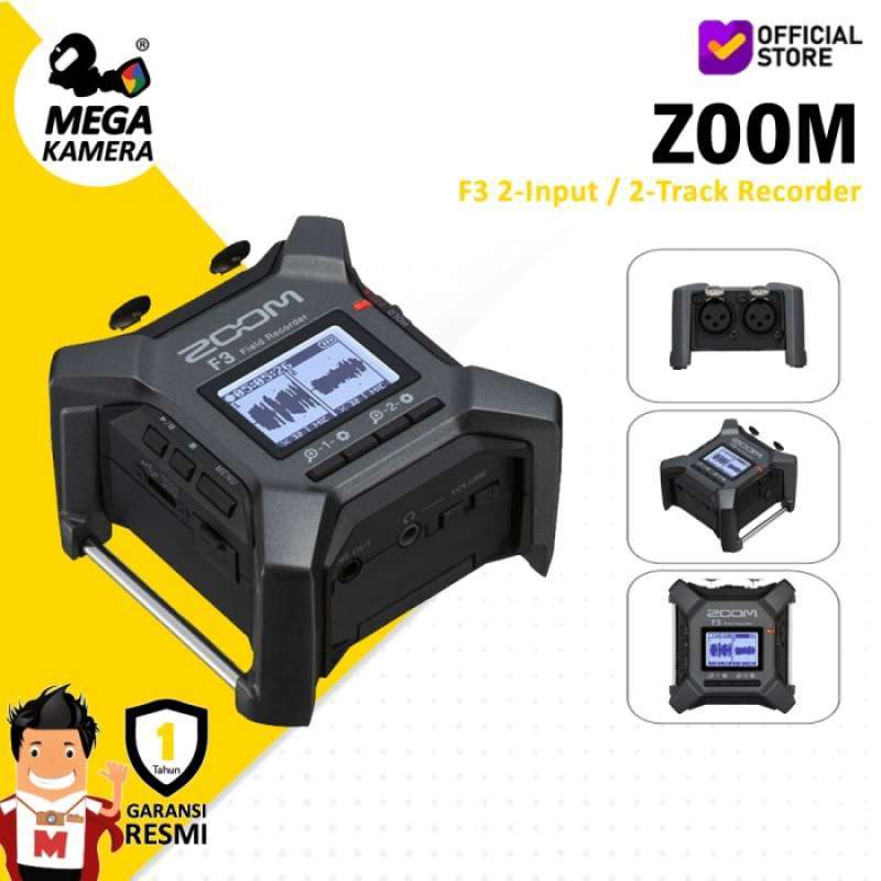 Jual Zoom F3 2-input 2-track Portable Field Audio Recorder - Voice ...