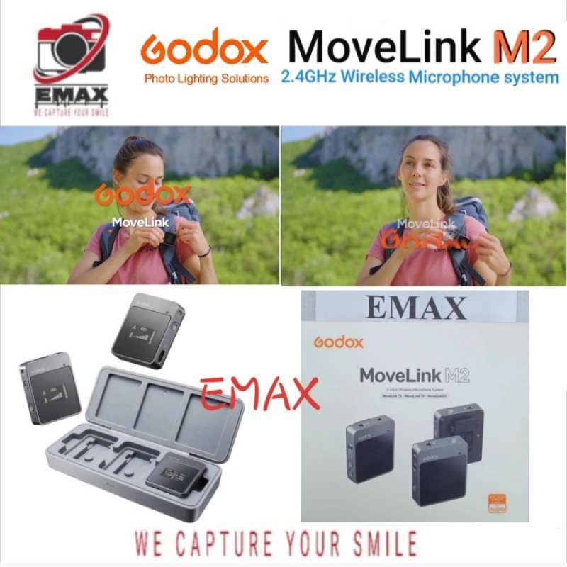 Promo Godox Move M2 Wireless Mic Mirip Saramonic B Rode Mic Boya Mic ...