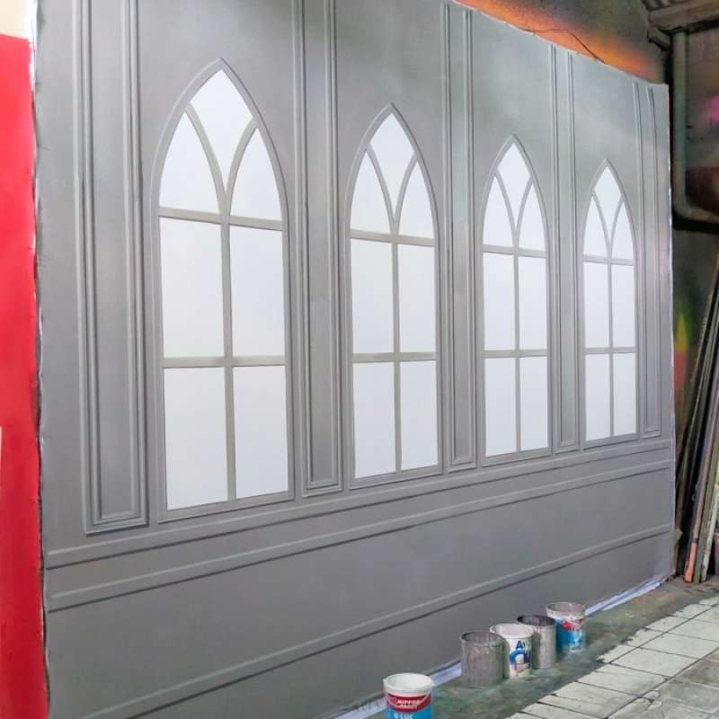 Jual Barang Terlaris Background Studio Foto Motif Jendela Abu2 Uk 4x3m ...