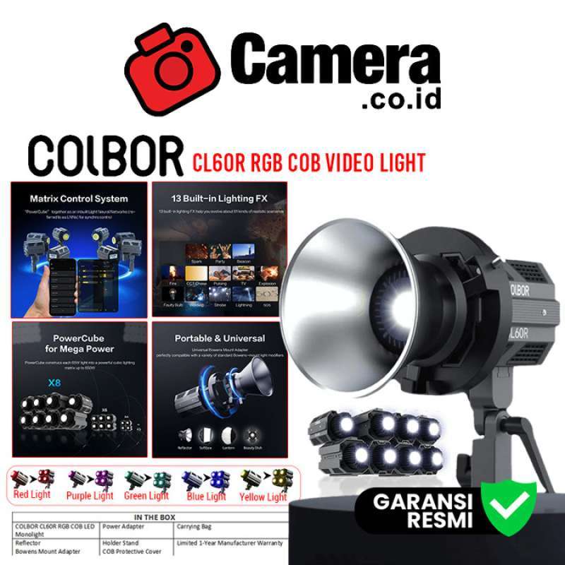Jual Colbor Cl60r Rgb Cob Led Monolight - Lampu Rgb Multifungsi Di ...
