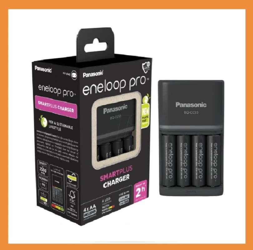 Jual Panasonic Quick & Smart Charger Pro 2 Jam + 4 Baterai Aa Eneloop ...