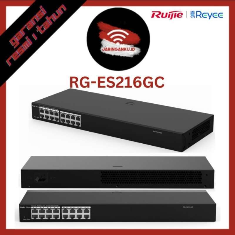 Promo Rg-es216gc Ruijie Reyee 16 Port Gigabit Cloud Managed Non Poe ...