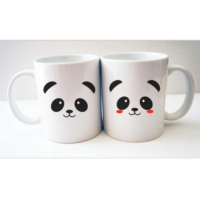 Promo Gelas Mug Couple Panda - Panda Face - Hadiah Kado - By Crion ...