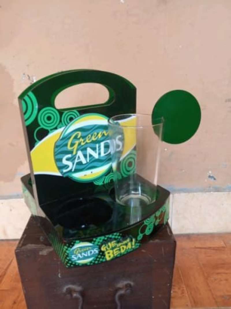 Jual Green Sands Pemanis Meja Tempat Botol Atau Gelas Not Neon Box ...