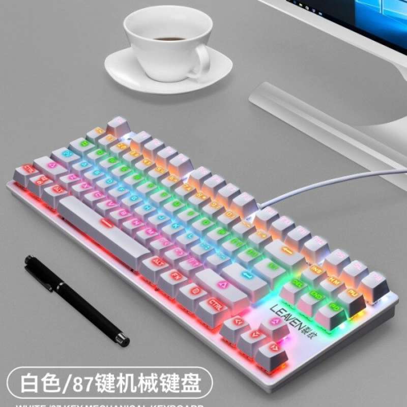 Promo 100% Produk Ori 87 Key Mechanical Keyboard 87 Key Blue Switch Rgb ...