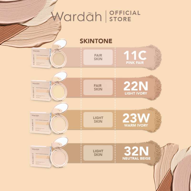 Promo Wardah Colorfit Velvet Powder Foundation - Bedak Padat - 11c Pink ...