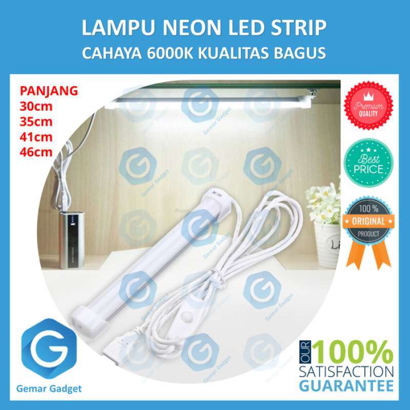 Jual Neon Lampu Led Strip Usb Portable Panjang Lampu Meja Belajar ...