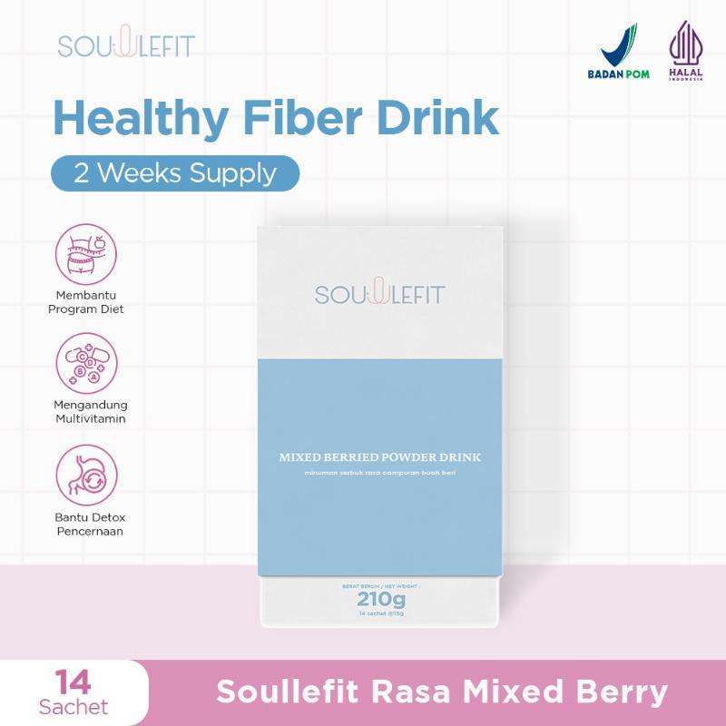 Promo Soullefit Fiber Drink | Fiber & Probiotics Drink | 1 Box Isi 14 ...