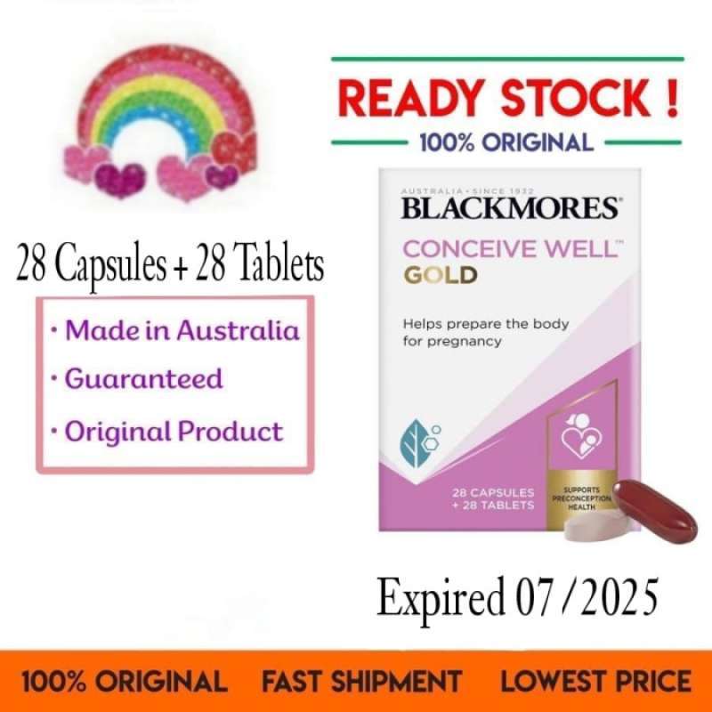 Promo Blackmores Conceive Well Gold 28 Tablets + 28 Capsules Aussie ...