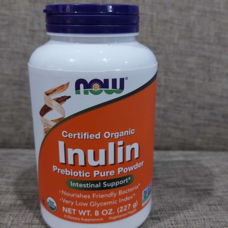 Jual Now Foods Certified Organic Inulin, Prebiotic Pure Powder, 8 Oz ...