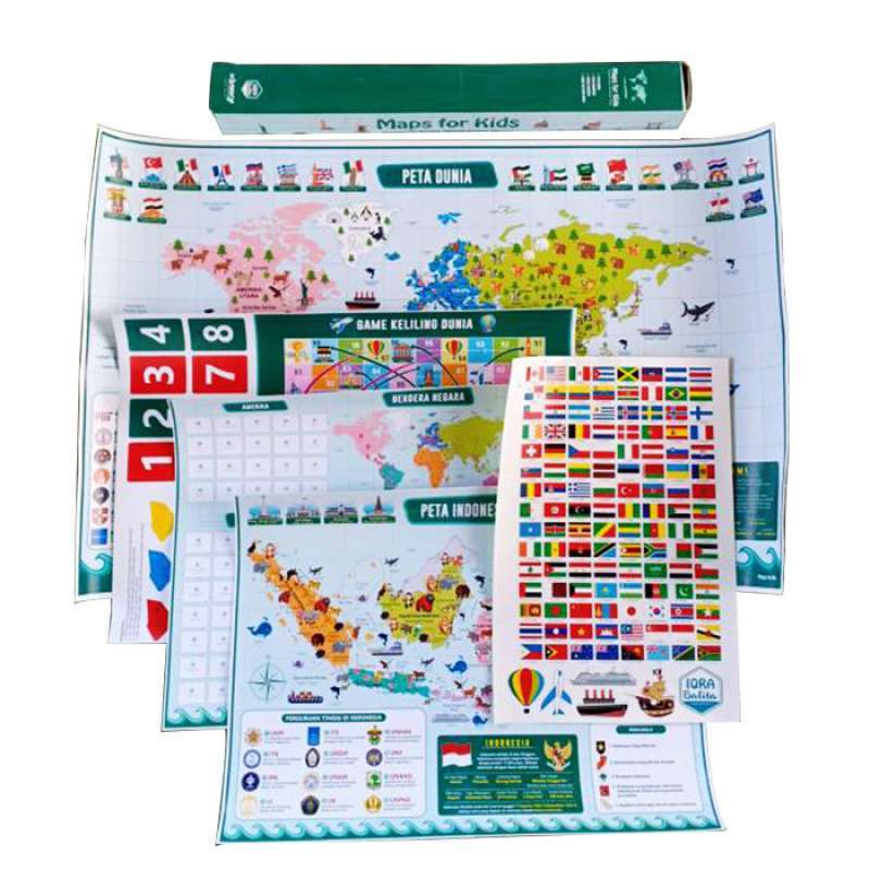 Jual Maps For Kids Kinsky - Belajar Peta Dunia Dan Indonesia Untuk Anak ...